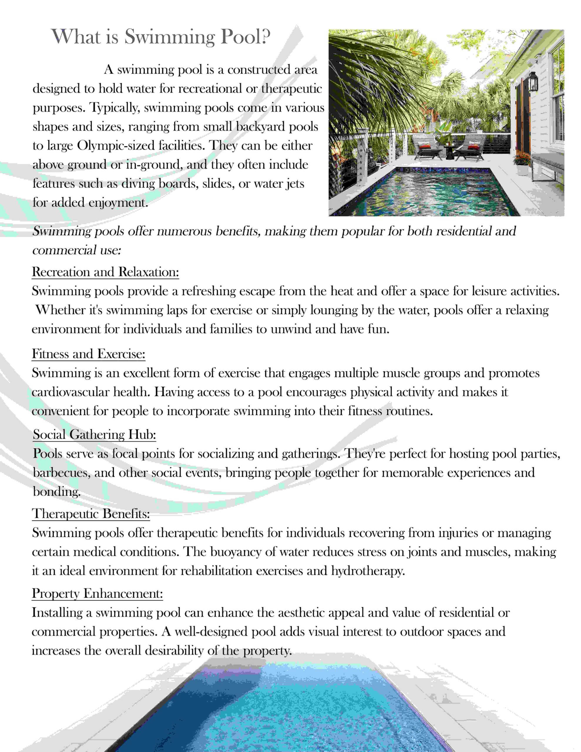 What is Swimming Pool ? - Premier Swimming Pools