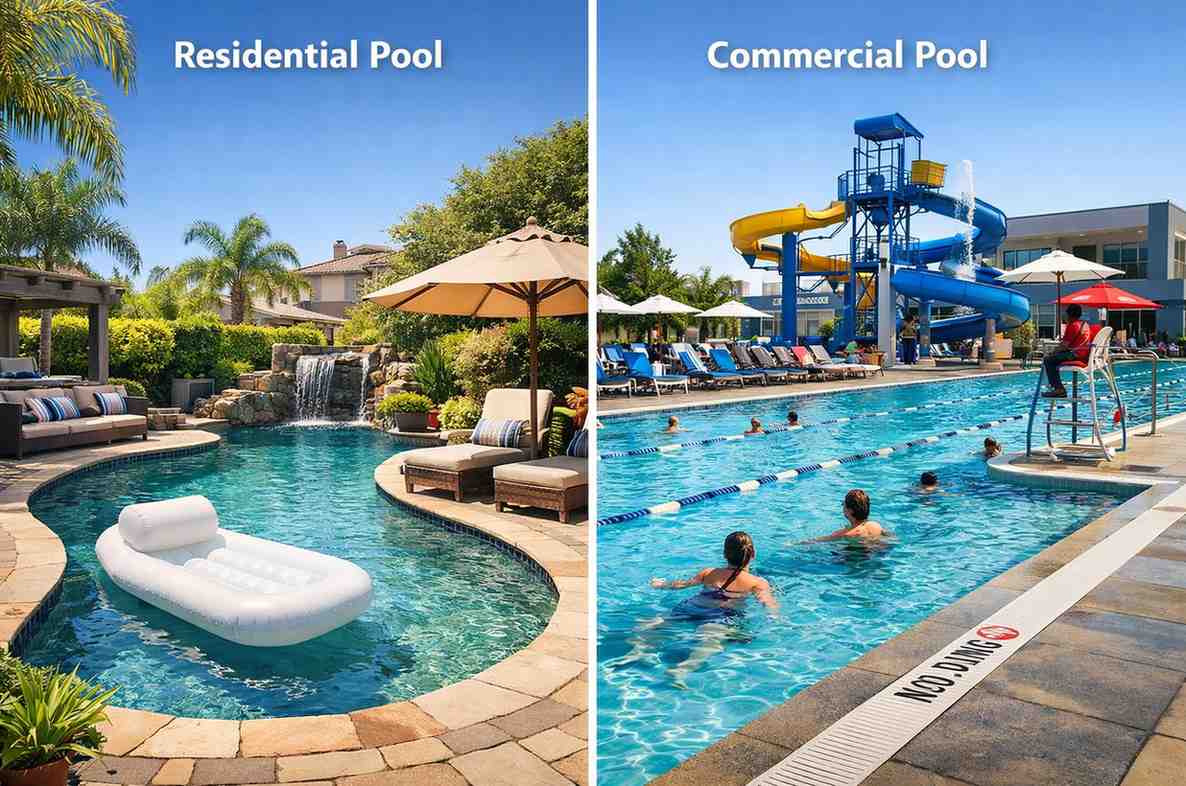 Residential vs Commercial Swimming Pools
